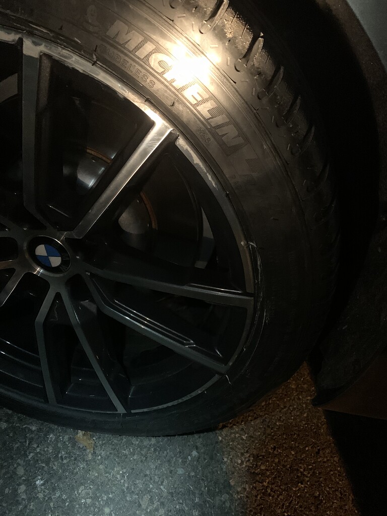 Found rim damage/curb rash after one week of signing the lease after ...