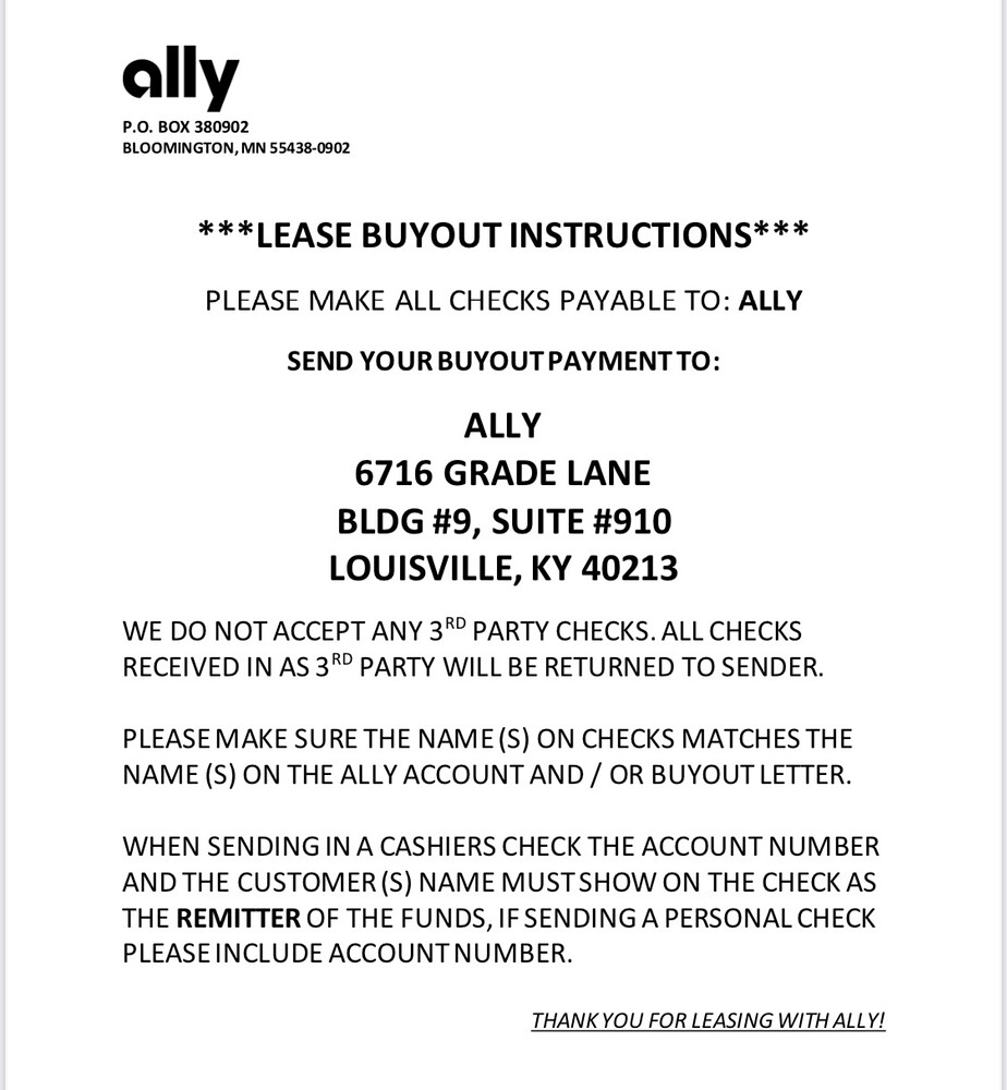 Ally lease payoff options and avoiding CA sales tax - Ask the Hackrs ...