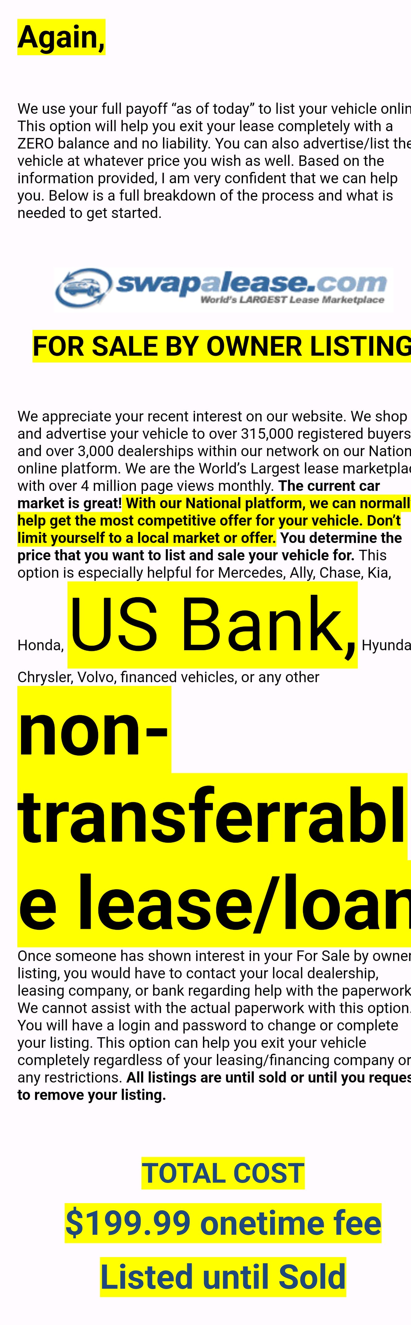 Heads Up! US Bank Limiting Lease Transfers - Share Deals & Tips - FORUM | LEASEHACKR