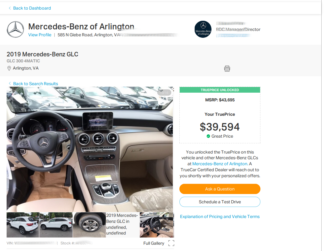 Mercedes GLC 300 Lease Negotiation Advice - Ask the Hackrs - FORUM ...